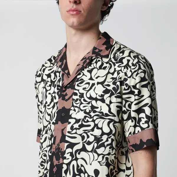 Dries Van Noten Shirt With Graphic Squiggle Print - Black