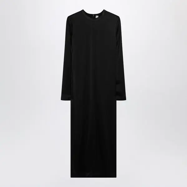 TOTEME Midi Dress In Lustrous Viscose - Black
