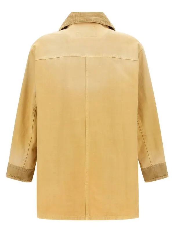 WALES BONNER Sierra Cotton Canvas Coat - Cream