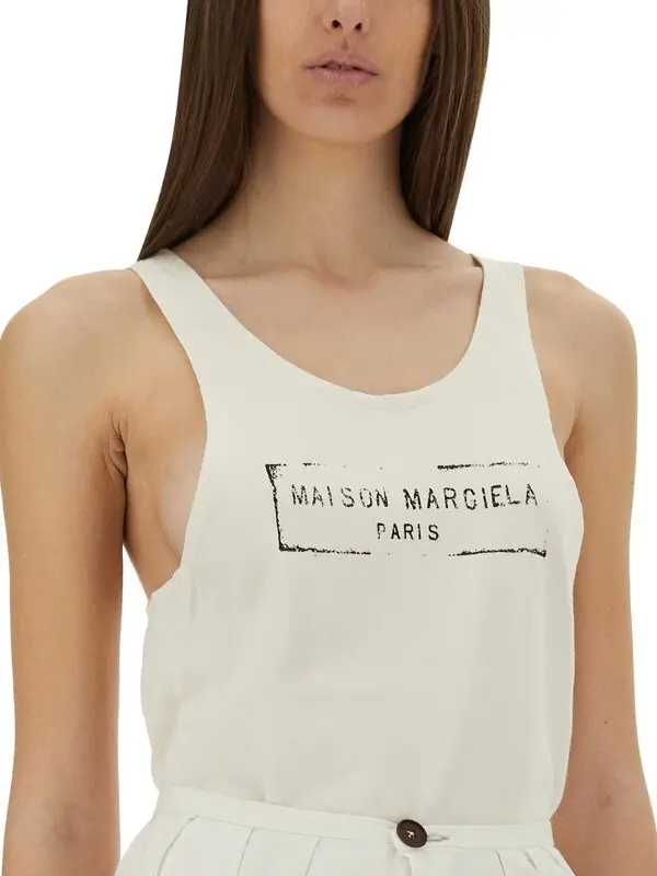 MAISON MARGIELA Logo Print Tank Top