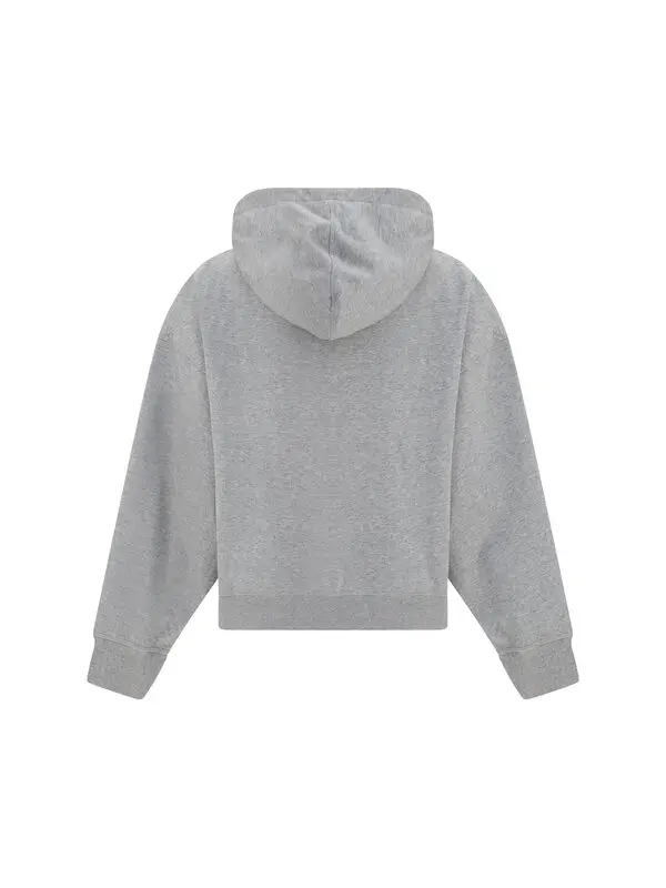GANNI Cotton Zip-up Hoodie - Gray