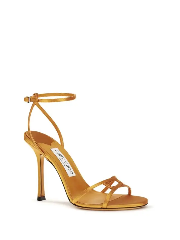 JIMMY CHOO Leo Sandals In Satin
