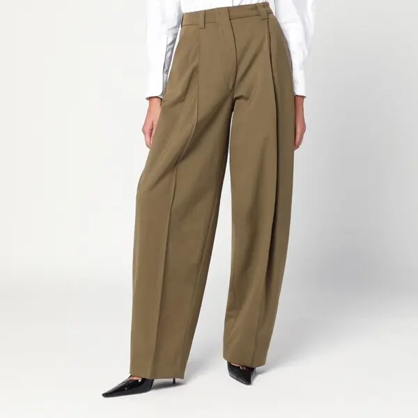 THELATEST Taupe Wool Blend Trousers