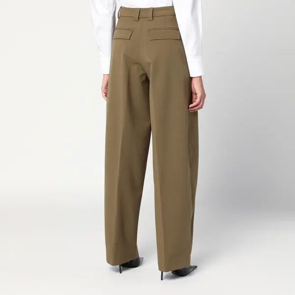 THELATEST Taupe Wool Blend Trousers