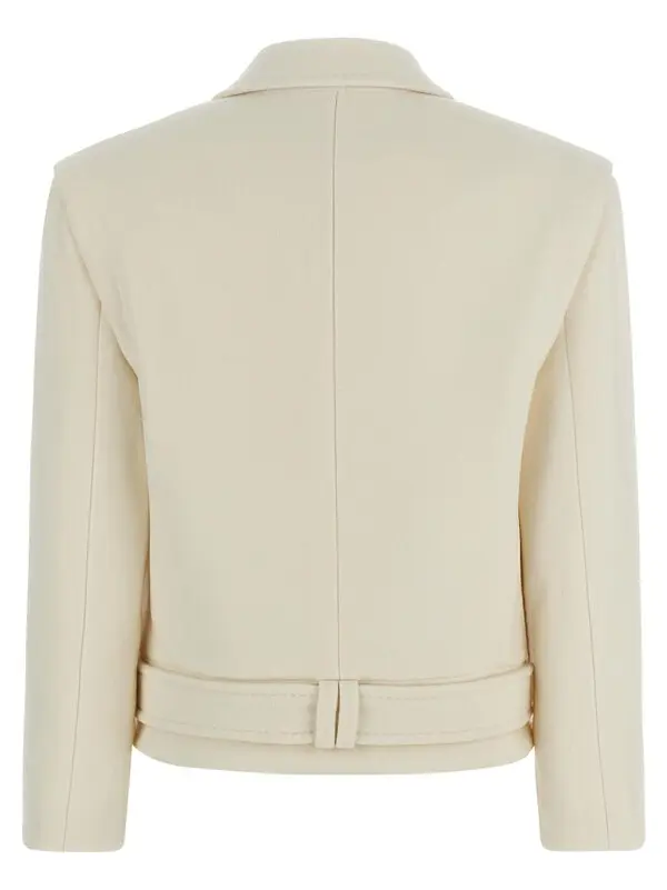 Balmain Double-breasted Coat - White