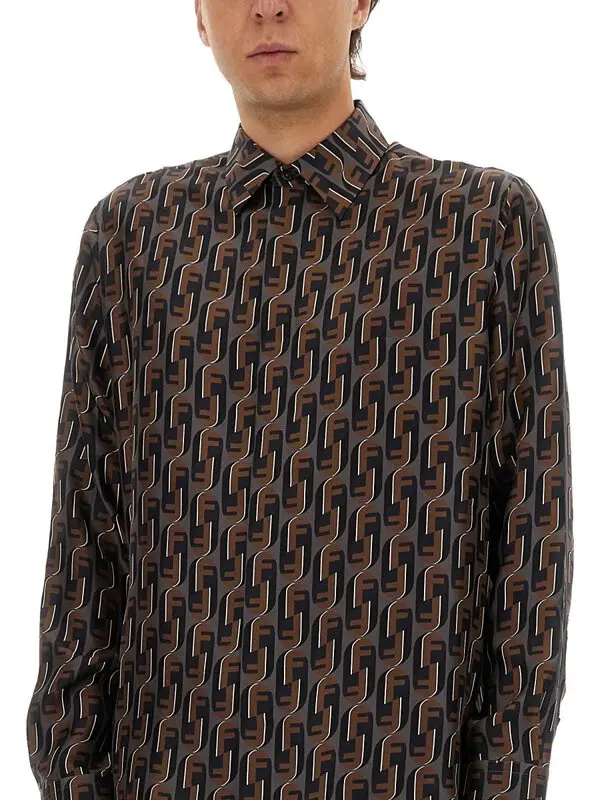 Fendi Printed Silk Shirt