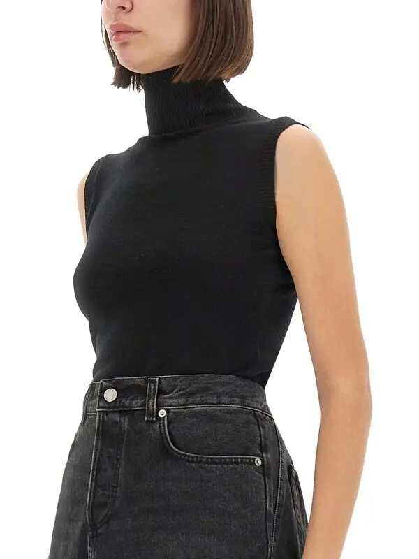 Sportmax Sleeveless Vertigo Jersey - Black