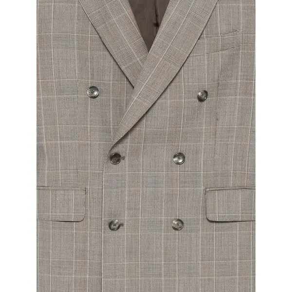 Tagliatore Neutrals Suits Double Breasted Suits - Cream