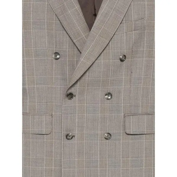 Tagliatore Neutrals Suits Double Breasted Suits - Cream