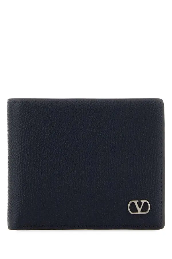 Valentino Garavani Midnight Leather Vlogo Signature Wallet - Blue