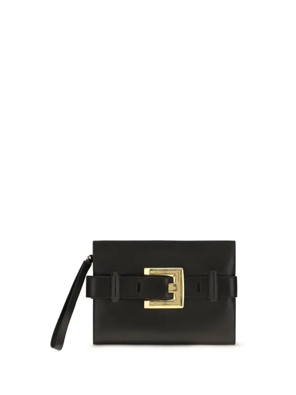 Balmain Anthem Leather Clutch