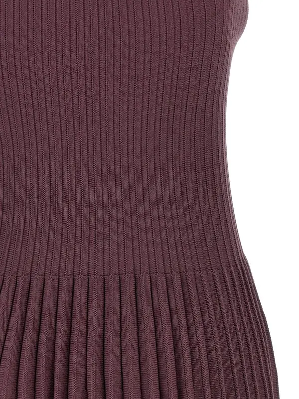 Magda Butrym Knitted Cotton Mini Dress