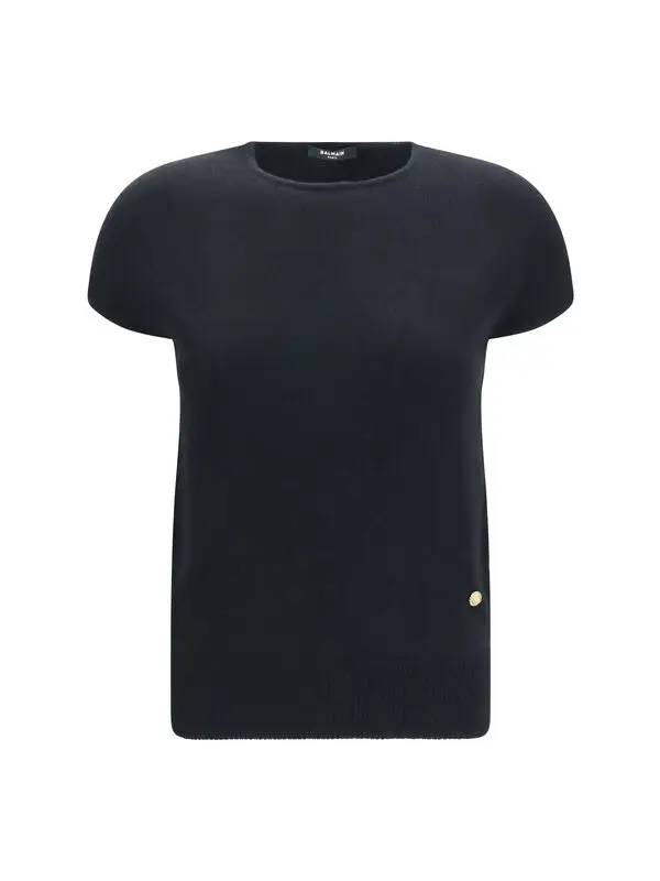 Balmain Sleeveless Wool And Cashmere Sweater
