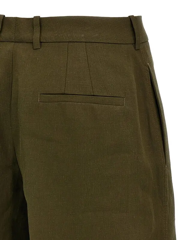 JIL SANDER Linen Bermuda Shorts