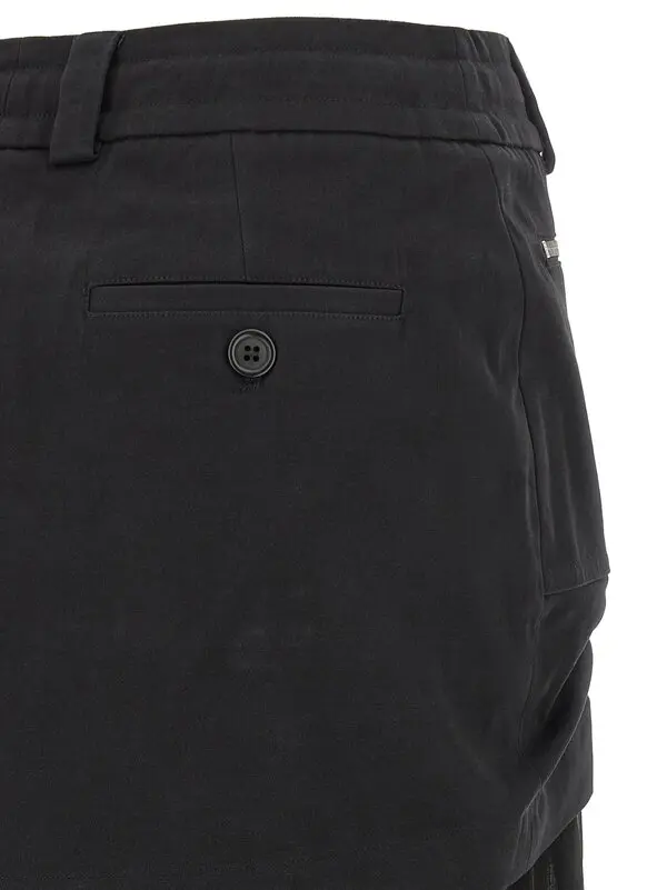 Dolce & Gabbana Twill And Chiffon Midi Skirt