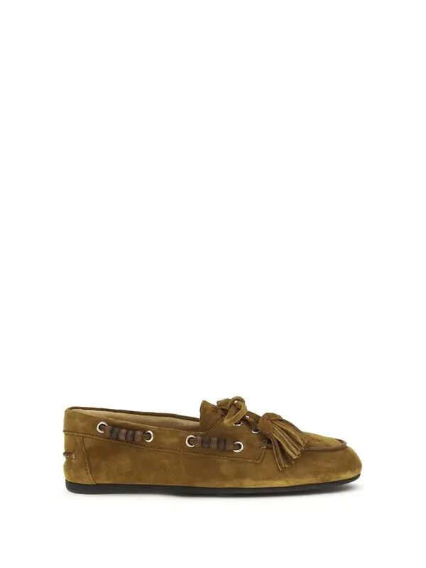Miu Miu Boat Suede Loafers