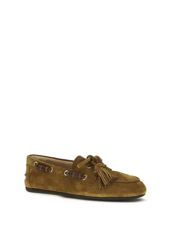 Miu Miu Boat Suede Loafers