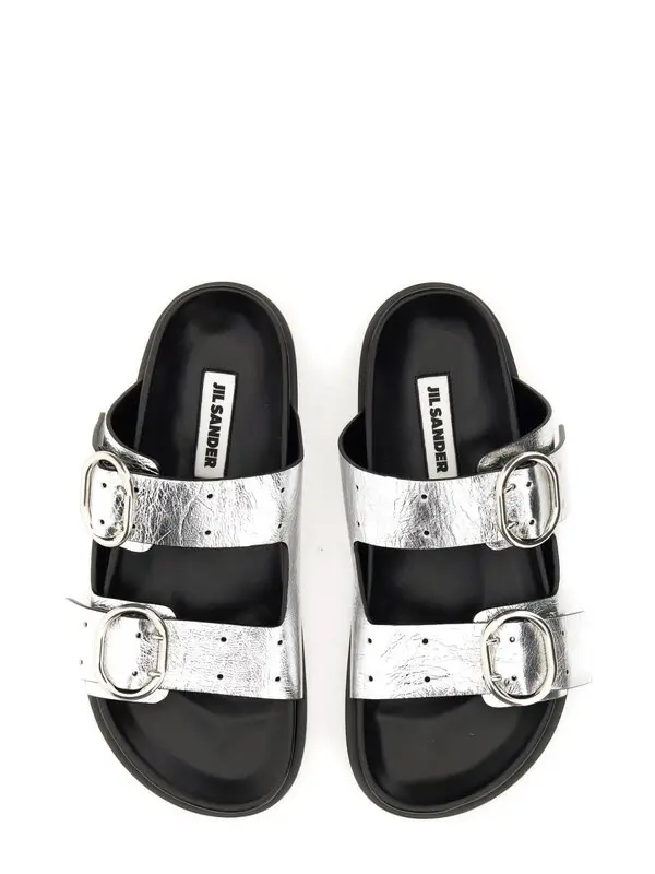 JIL SANDER Leather Sandal With Buckle