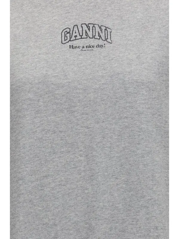GANNI Crewneck Sweatshirt With Logo