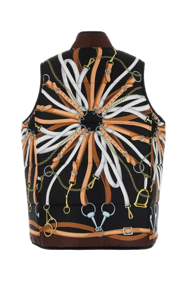 Gucci Printed Twill Reversible Sleeveless Jacket