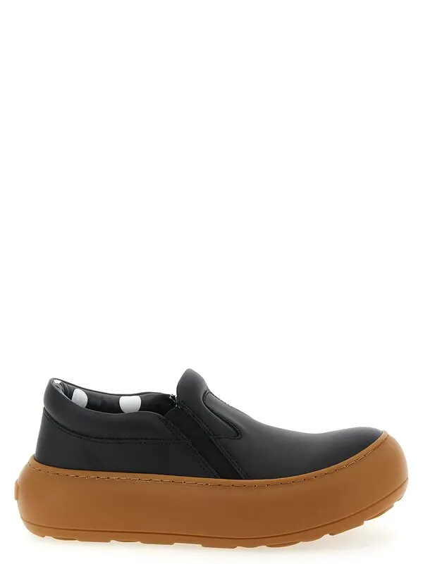Moschino Ollie Leather Slip-on Sneakers - Black