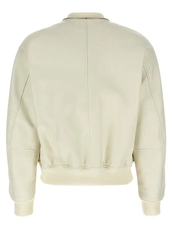 JIL SANDER Leather Bomber Jacket