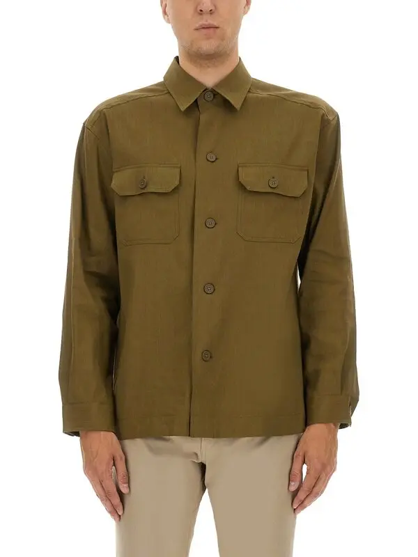 BOSS Stretch Linen And Viscose Shirt