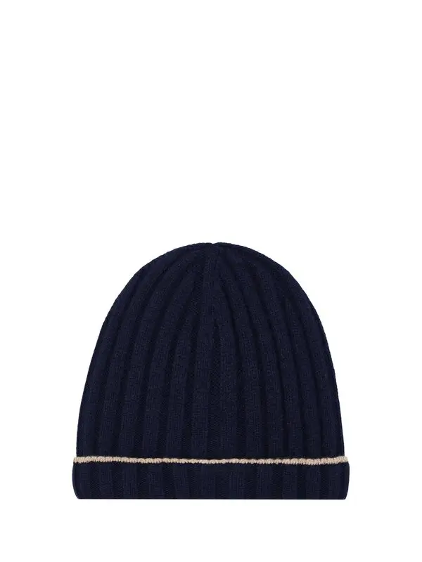 Brunello Cucinelli Cashmere Beanie Hat - Blue