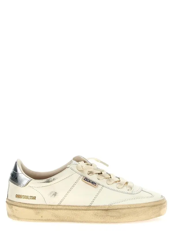 GOLDEN GOOSE Soul Star Leather Sneakers - Silver