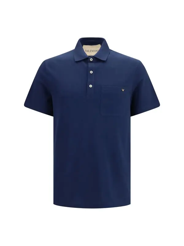 Valentino Garavani Cotton Piqué Polo With Vlogo