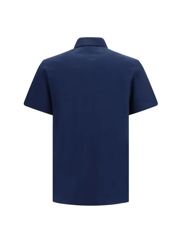 Valentino Garavani Cotton Piqué Polo With Vlogo - Blue