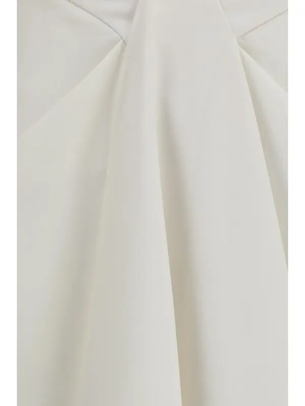 Givenchy Long Draped Wool And Mohair Skirt - White