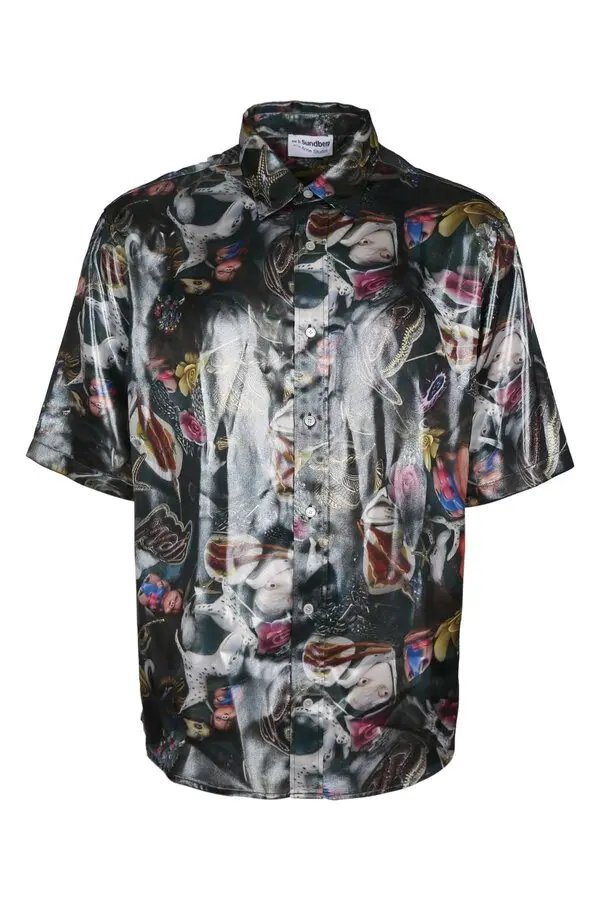 Acne Studios Printed Short Sleeve Shirt - Multicolor