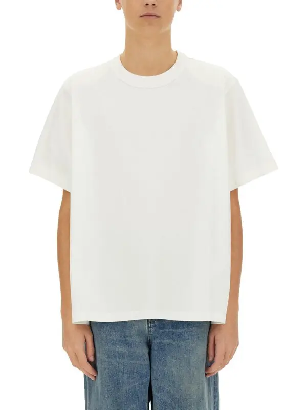 Bottega Veneta Checkered T-shirt Made Of Soft Cotton Jersey - White