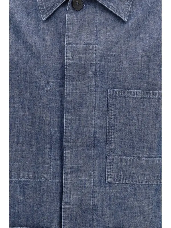 JIL SANDER Patch-pocket Chambray Overshirt