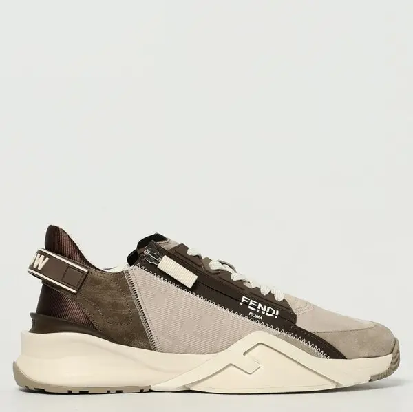 Fendi Flow Nubuck Sneakers - Cream