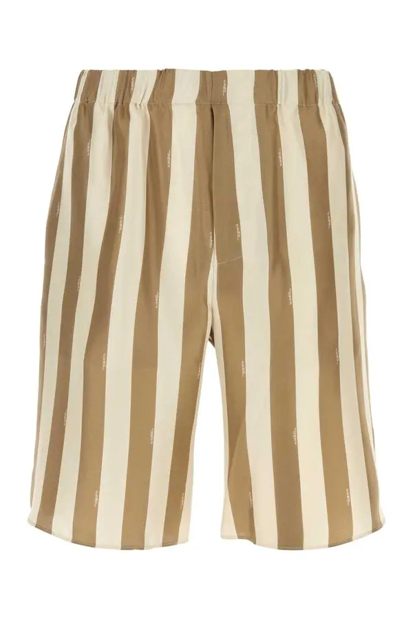 Fendi Printed Silk Bermuda Shorts