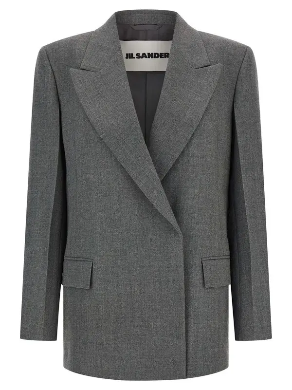 JIL SANDER Wool Blazer - Gray