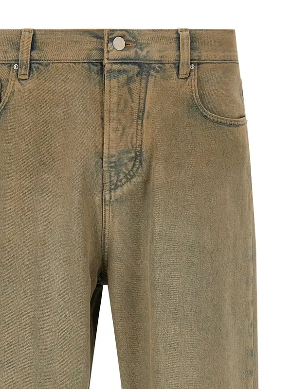 Amiri Wide Leg Jeans - Cream