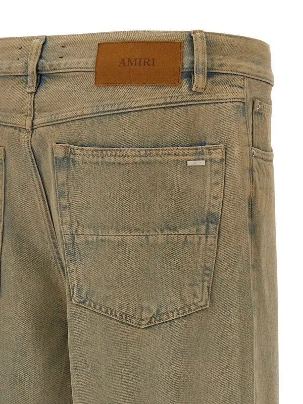 Amiri Wide Leg Jeans - Cream