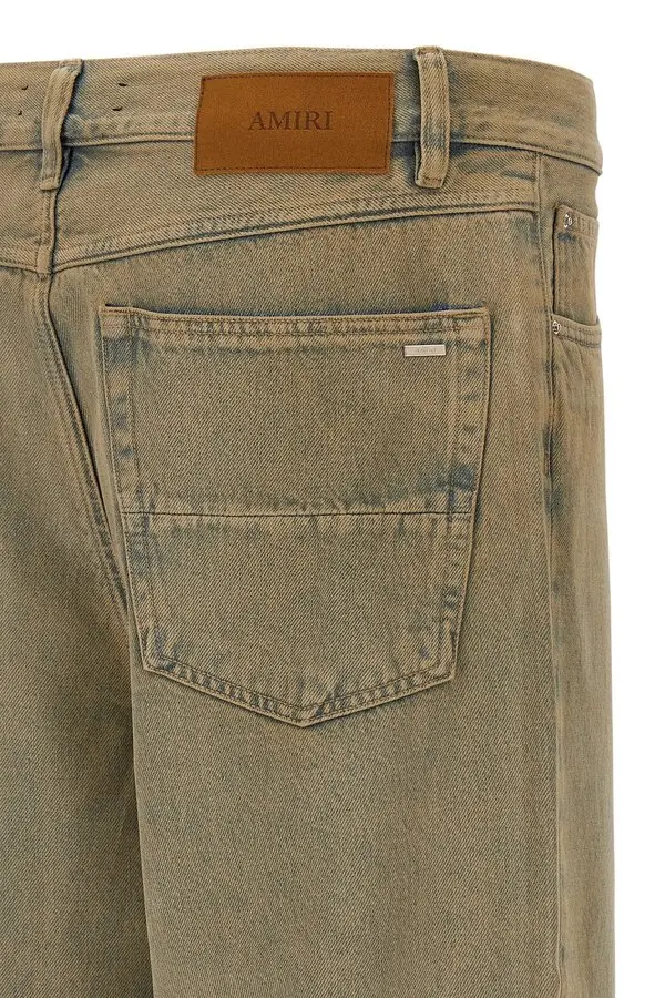 Amiri Wide Leg Jeans - Cream