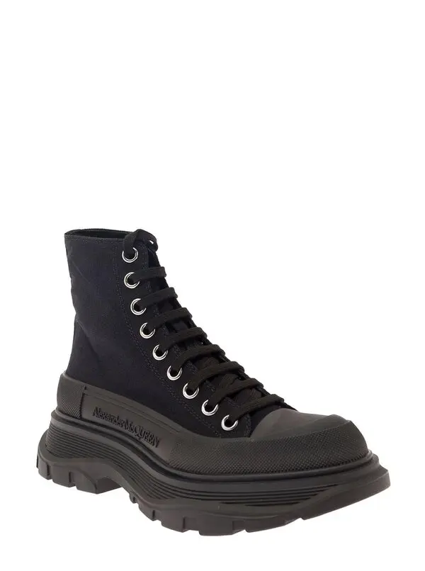 Alexander McQueen Tread Slick High Top Sneakers - Black