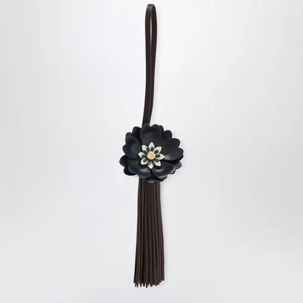 Miu Miu Nappa Leather Flower Charm - Brown