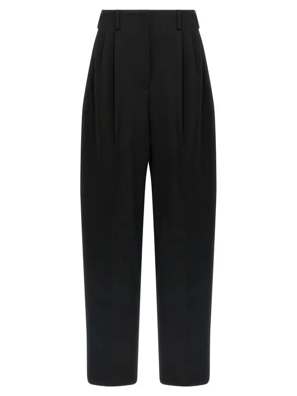 Givenchy Wide Leg Wool Trousers - Black
