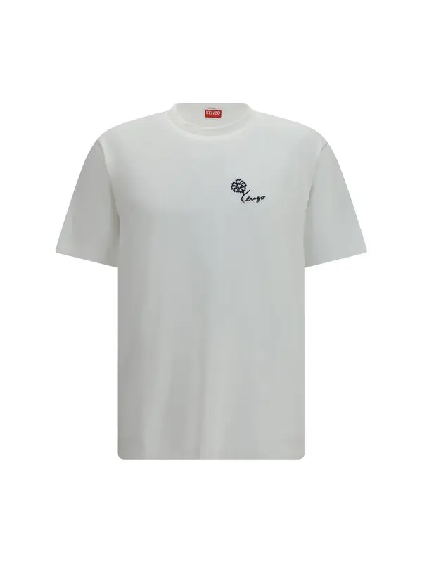 Kenzo Tulip Embroidered Cotton T-shirt