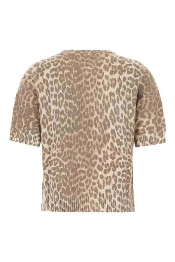 GANNI Animal Print Knitwear - Multicolor
