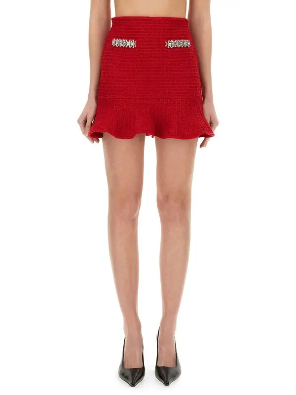 SELF-PORTRAIT Textured Knit Skirt