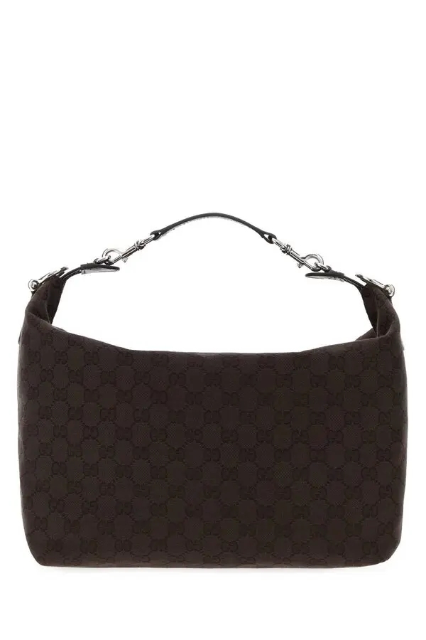 Gucci Chocolate Gg Fabric Medium Brera Handbag