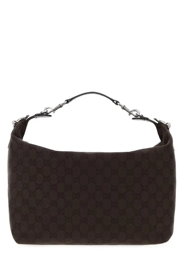 Gucci Chocolate Gg Fabric Medium Brera Handbag - Brown
