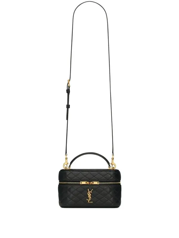 Saint Laurent Lambskin Gaby Vanity Bag - Black